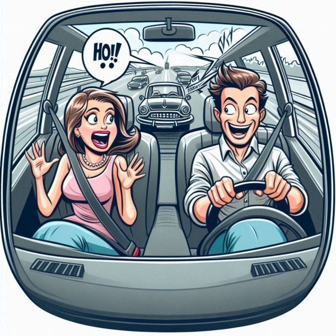 A young man and an old woman are traveling by train. - Wake Up Your Mind